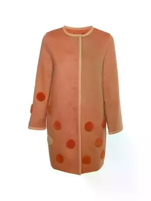 Fendi Polka-dot Appliqué Single-breasted Coat