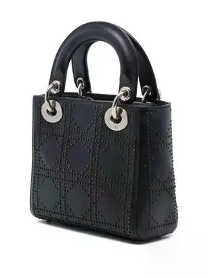 Dior Calfskin Cannage Studded Lady Satchel