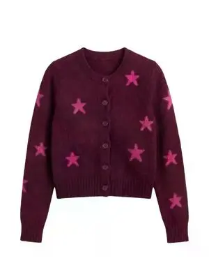Chinti & Parker Star-intarsia Round-neck Cardigan