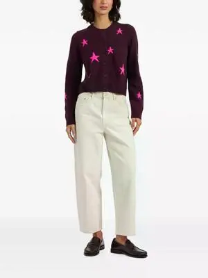 Chinti & Parker Star-intarsia Round-neck Cardigan
