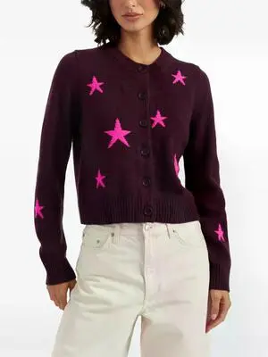 Chinti & Parker Star-intarsia Round-neck Cardigan