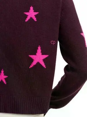 Chinti & Parker Star-intarsia Round-neck Cardigan