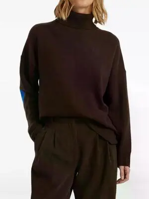 Chinti & Parker Elbow-patch Roll-neck Sweater