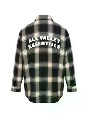 Fear Of God Plaid-check Logo-print Shirt