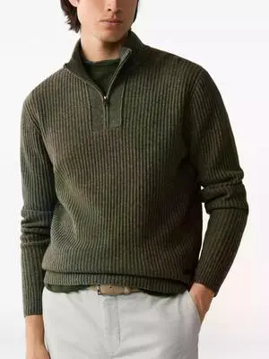 HACKETT LONDON Highland Stitch Zip-fastening Sweater