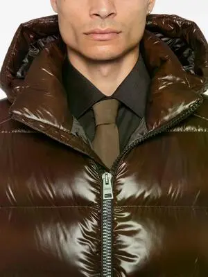 Herno Hooded Quilted Jacket With Glossy Finish