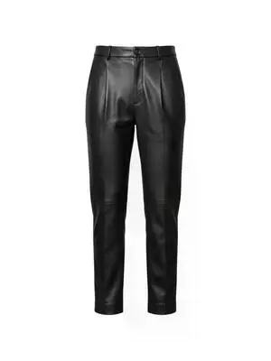 John Richmond Pleated Leather Trousers