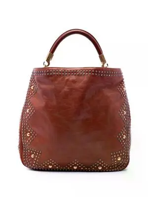 Saint Laurent Studded Calfskin Hobo Bag