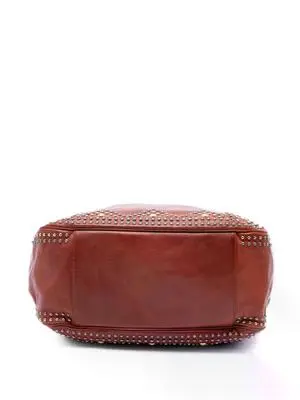 Saint Laurent Studded Calfskin Hobo Bag