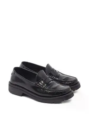 Saint Laurent Le Penny Leather Loafers