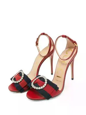 Gucci Charlotte Web Ankle-strap Sandals