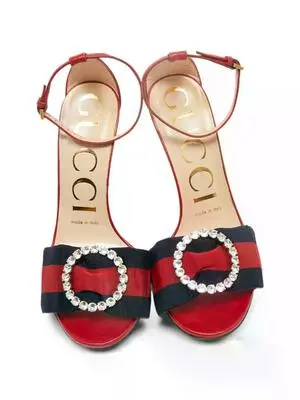 Gucci Charlotte Web Ankle-strap Sandals