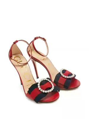 Gucci Charlotte Web Ankle-strap Sandals