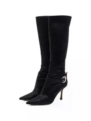 JIMMY CHOO Crystal-embellished Boots