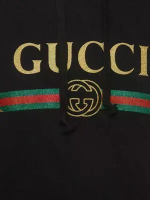 Gucci Wolf Appliqué Distressed Hoodie
