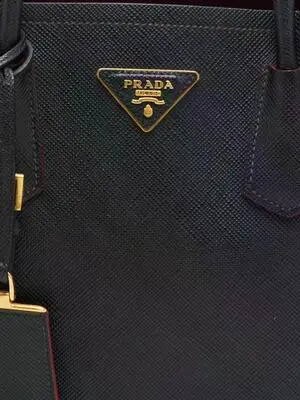 Prada Saffiano Cuir Leather Tote Bag - Black