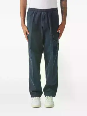 Stone Island Logo-patch Cargo Trousers - Blue