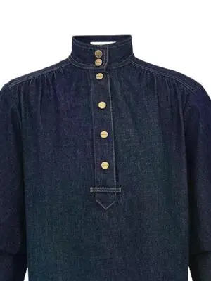 Zimmermann Billow-sleeve Denim Blouse