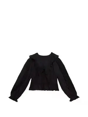 Rixo Ruffled Lace-trim Blouse
