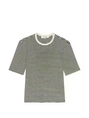 FRAME Striped Ribbed T-shirt