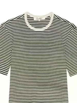 FRAME Striped Ribbed T-shirt