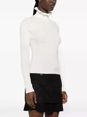 Sandro Ruffle-trim Turtleneck Sweater