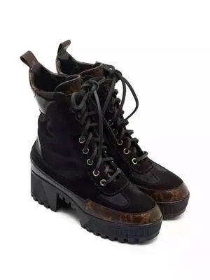 LOUIS VUITTON Laureate Platform Combat Boots