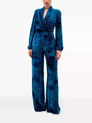 Silvia Tcherassi Tea Devoré-effect Wrap Blouse