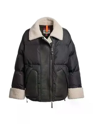 PARAJUMPERS Chyna Shearling-trim Puffer Jacket - Black