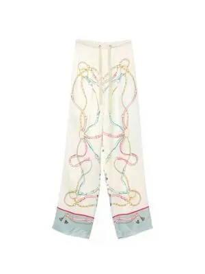 FORTE_FORTE Chain-print Palazzo Pants