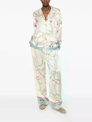 FORTE_FORTE Chain-print Palazzo Pants