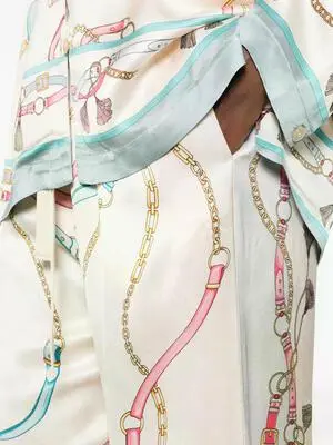 FORTE_FORTE Chain-print Palazzo Pants