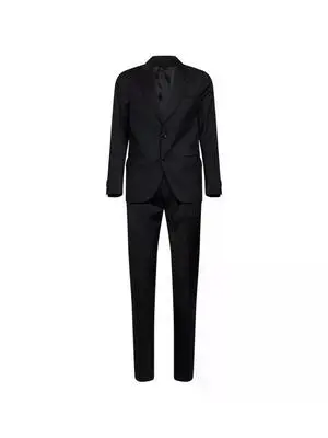 LARDINI Peak-lapel Virgin-wool Suit