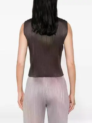 Issey Miyake Pleated Sleeveless Top