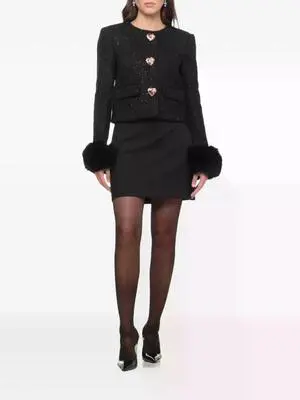 SELF-PORTRAIT Metallic-thread Tweed Jacket