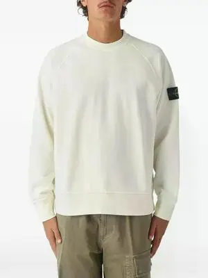 Stone Island 6100008 Organic-cotton-fleece Sweatshirt - Neutrals
