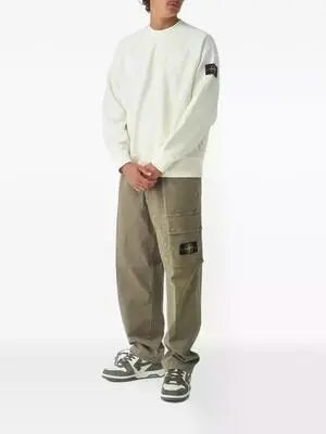 Stone Island Organic Cotton Fleece Crewneck Sweatshirt - Neutrals