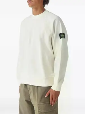 Stone Island Organic Cotton Fleece Crewneck Sweatshirt - Neutrals