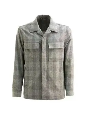 CRUNA Bruges Check-pattern Overshirt