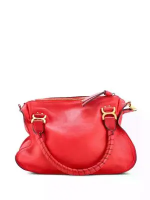 Chloé Marcie Leather Medium Satchel - Red