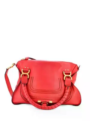 Chloé Marcie Leather Medium Satchel - Red