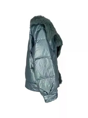Prada Down Jacket With Faux Fur Hood