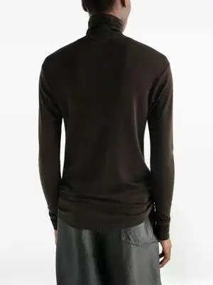 LEMAIRE Stand-collar Top In Wool And Silk Jersey