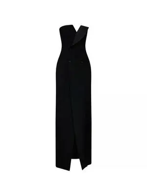 P.a.r.o.s.h Double-breasted Strapless Maxi Dress