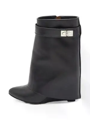 Givenchy Shark Lock Ankle Boots - Black
