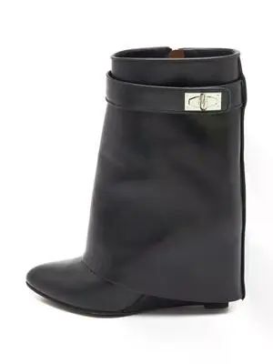 Givenchy Shark Lock Ankle Boots - Black