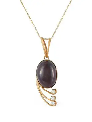 LB EXCLUSIVE Garnet And Diamond Necklace - Gold