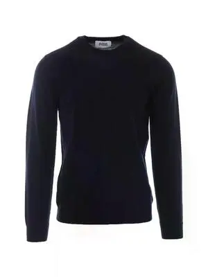 Alpha Studio Crew-neck Ribbed-trim Sweater - Blue