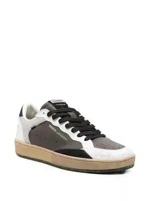 CRIME LONDON Logo Print Leather Sneakers