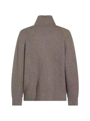 LISA YANG Double-breasted Ribbed-knit Sweater